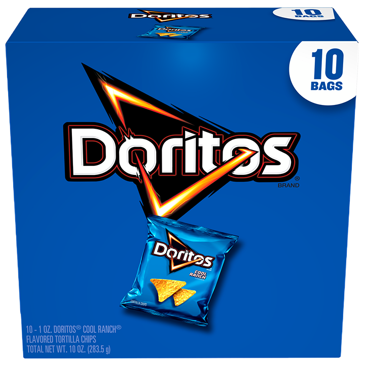 DORITOS® Cool Ranch Flavored Tortilla Chips 10 Multi-Pack | Variety Packs